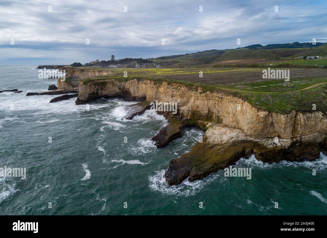 Shark Fin Cove. One of the best beaches in all of California Stock ...