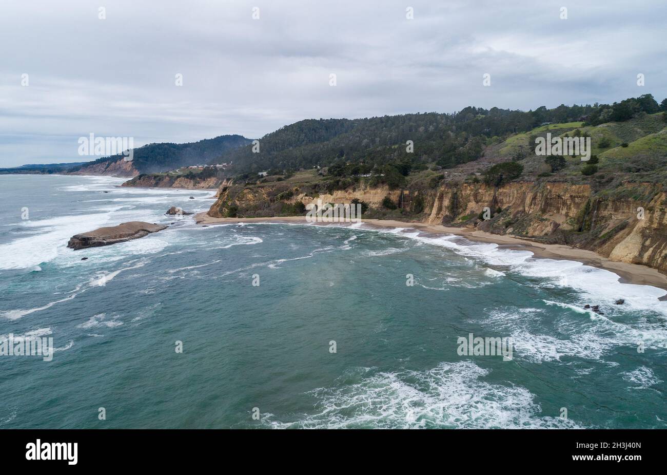 Greyhound Rock and Beach in Background. California Stock Photo - Alamy