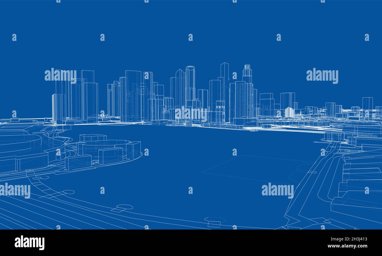 City view. Buildings and streets. Vector Stock Vector Image & Art - Alamy