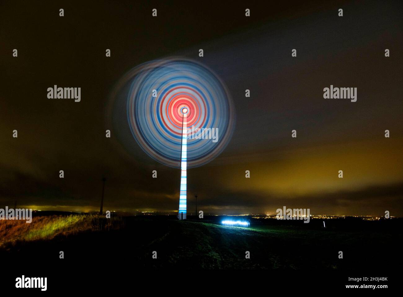 EDITORIAL USE ONLY A light projection by artist Luke Jerram and ...