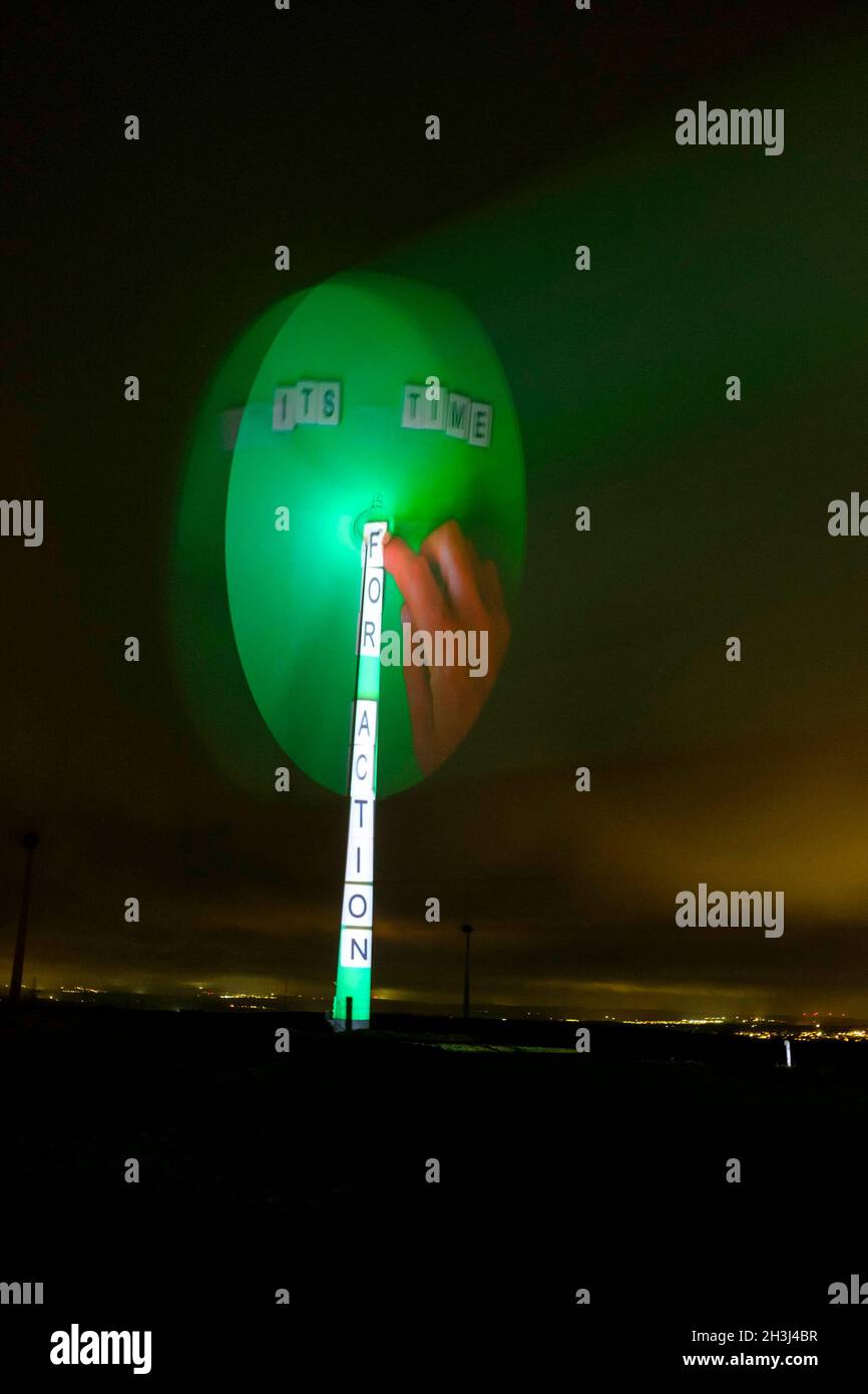 EDITORIAL USE ONLY A light projection by artist Luke Jerram and ...