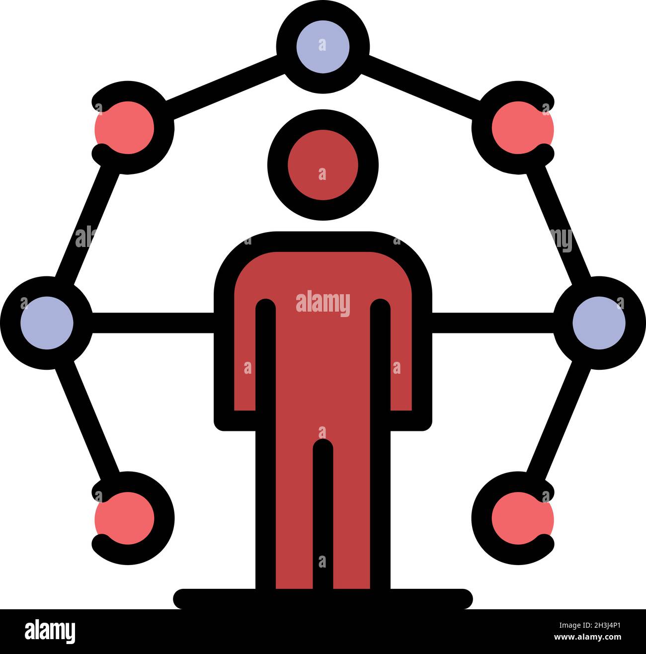 Scheme manager icon. Outline scheme manager vector icon color flat ...