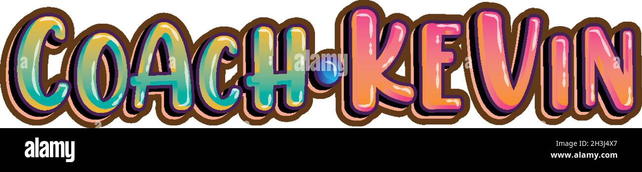 Coach Kevin logo text design illustration Stock Vector Image & Art - Alamy