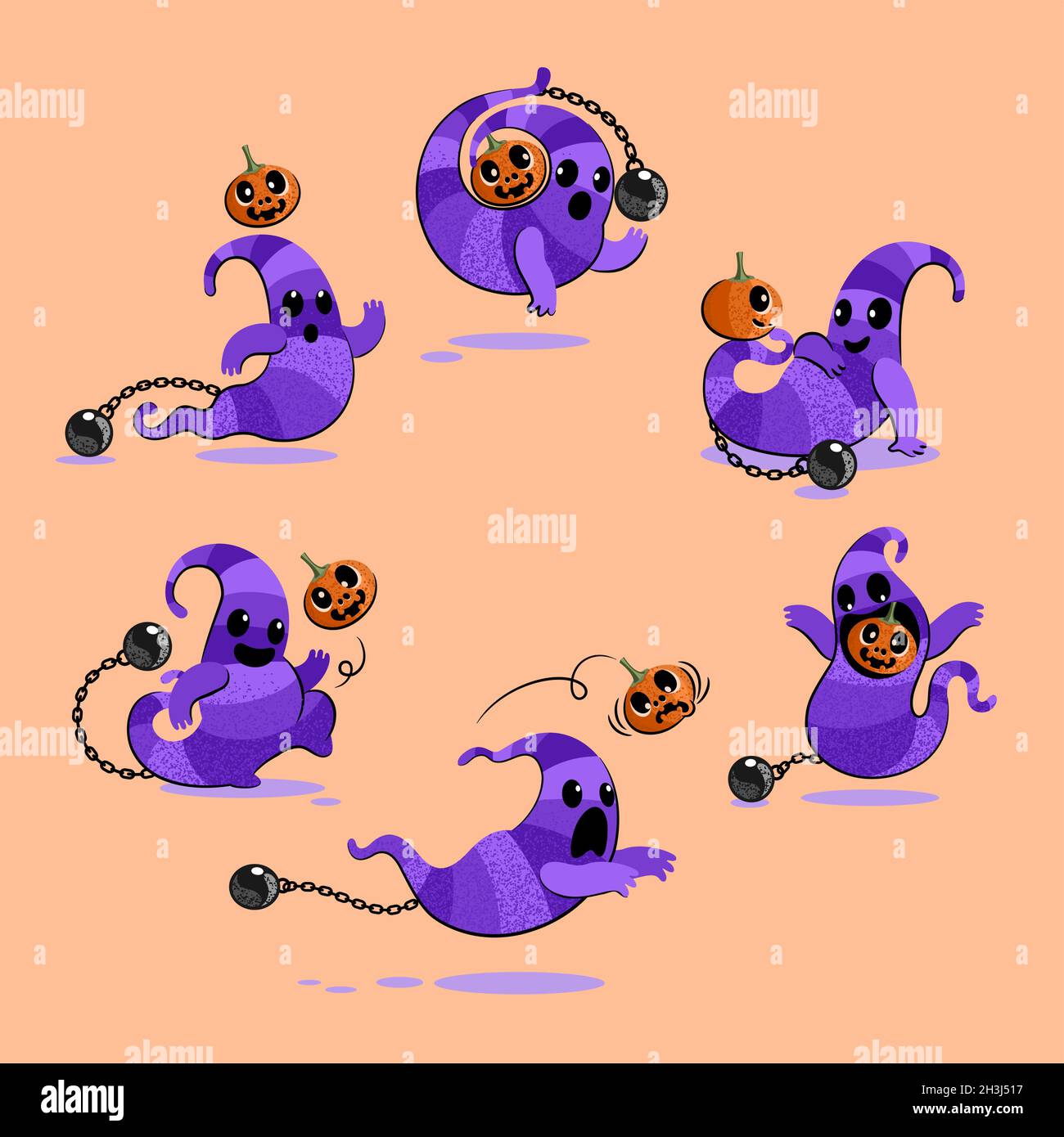 hand drawn halloween characters collection Stock Vector Image & Art - Alamy