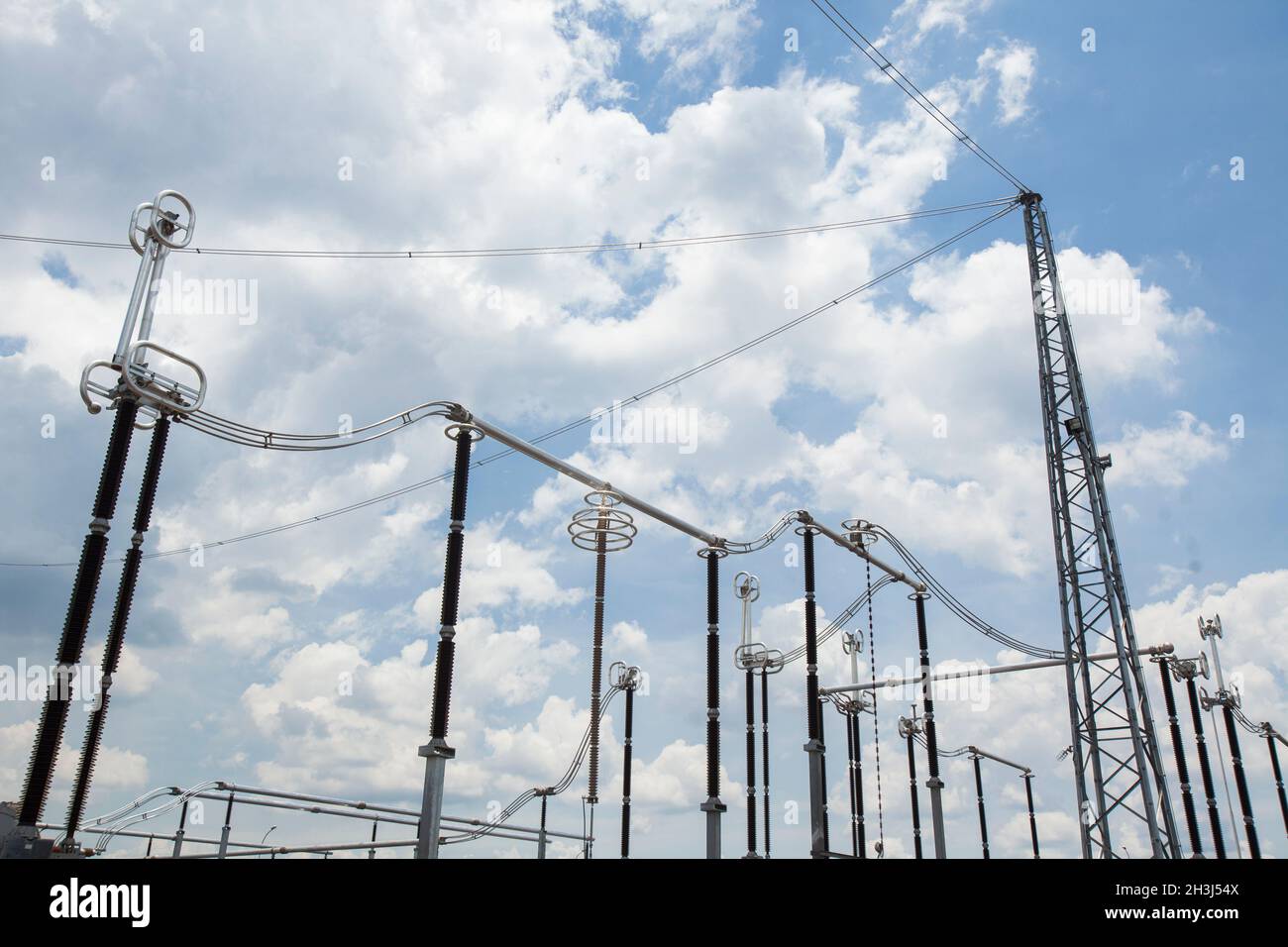 Industrial Power Lines and High Voltage Lines Electricity. High quality ...