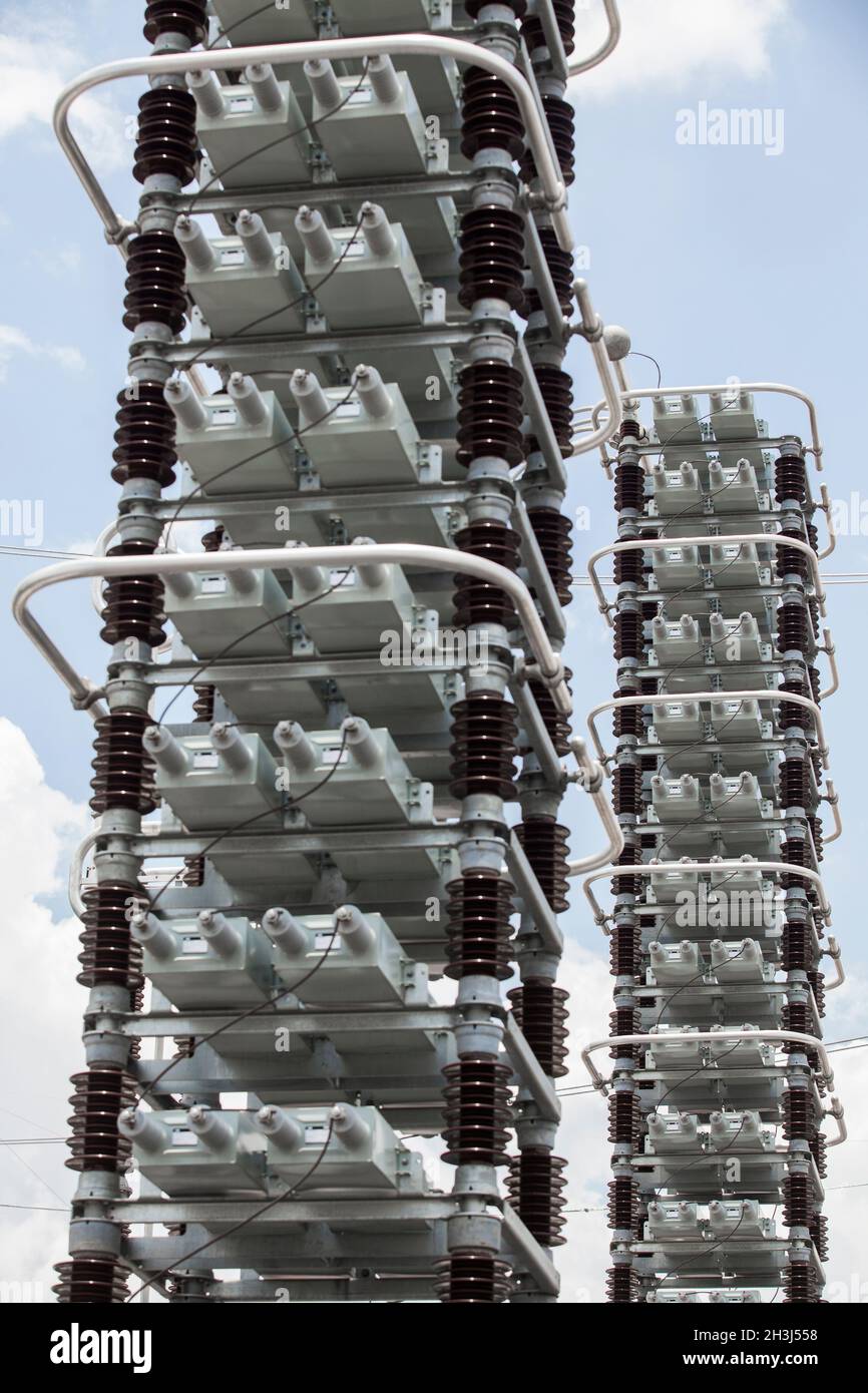 Industrial Power Lines and High Voltage Lines Electricity. High quality ...