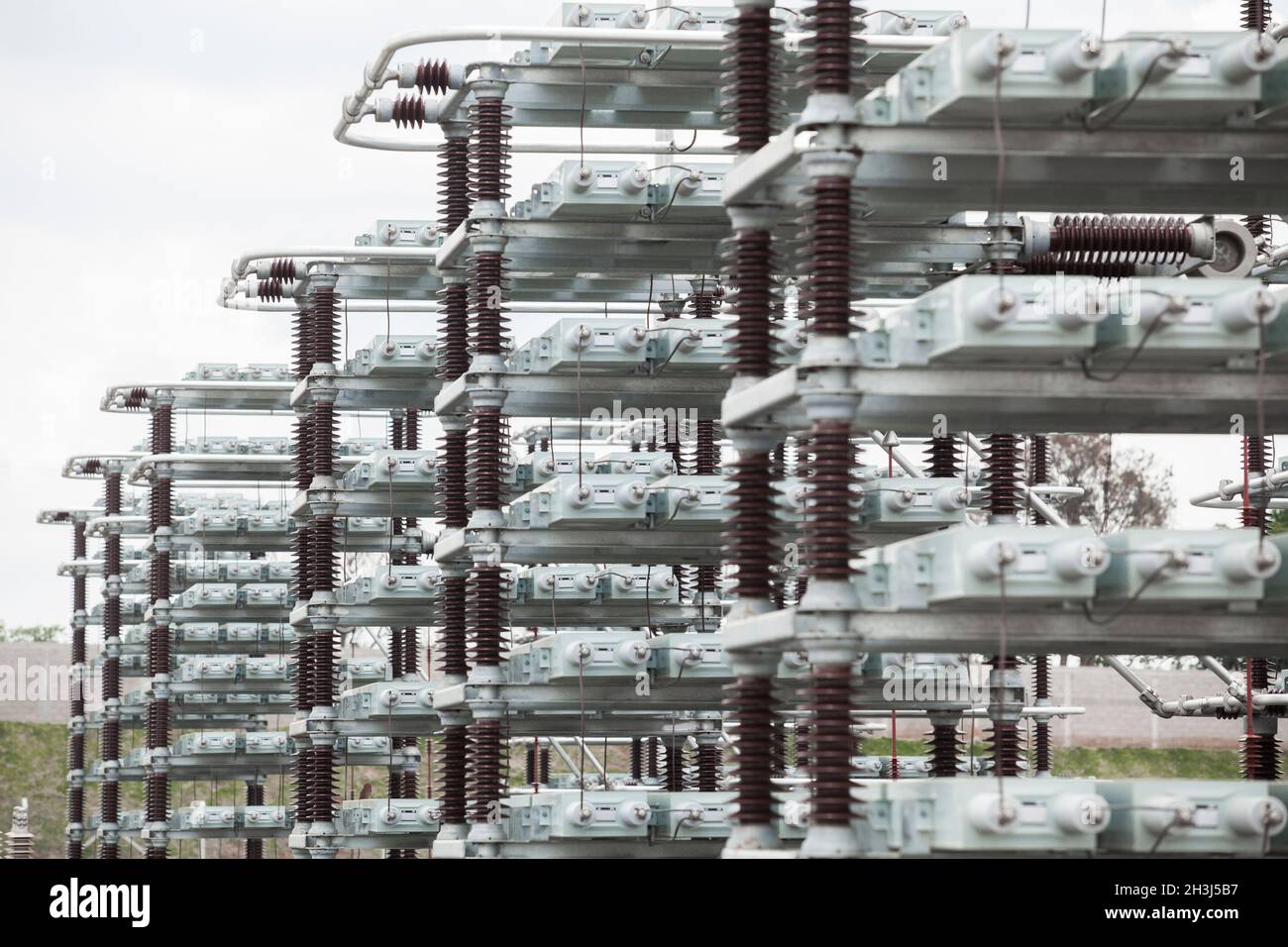 Industrial Power Lines and High Voltage Lines Electricity. High quality ...