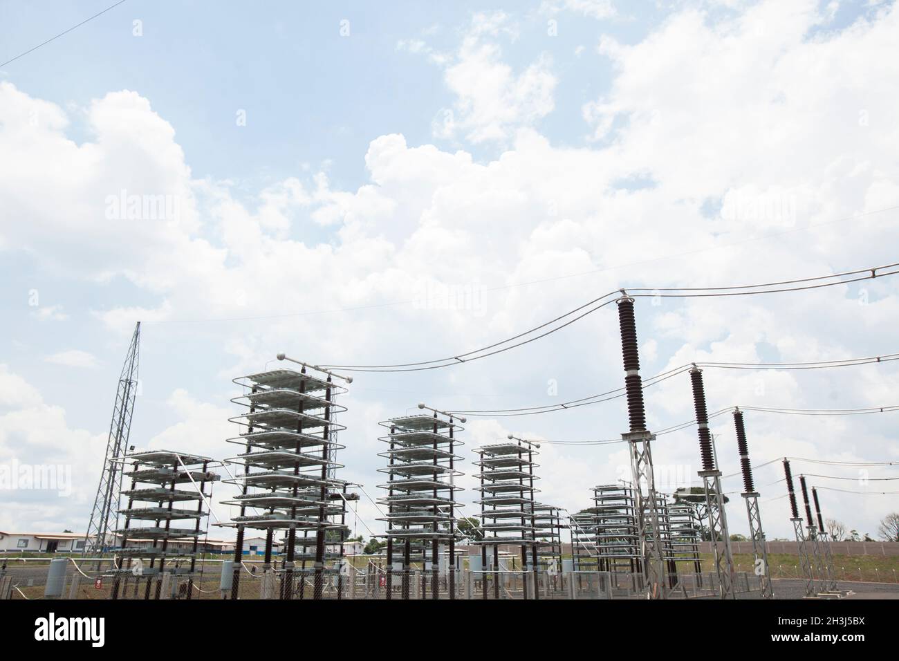 Industrial Power Lines and High Voltage Lines Electricity. High quality ...