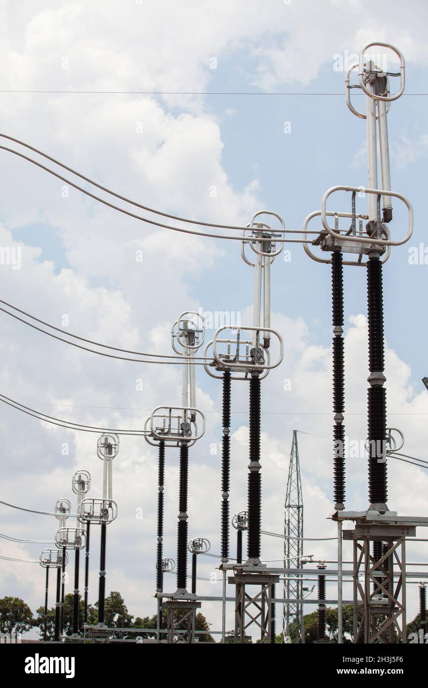 Industrial Power Lines and High Voltage Lines Electricity. High quality ...