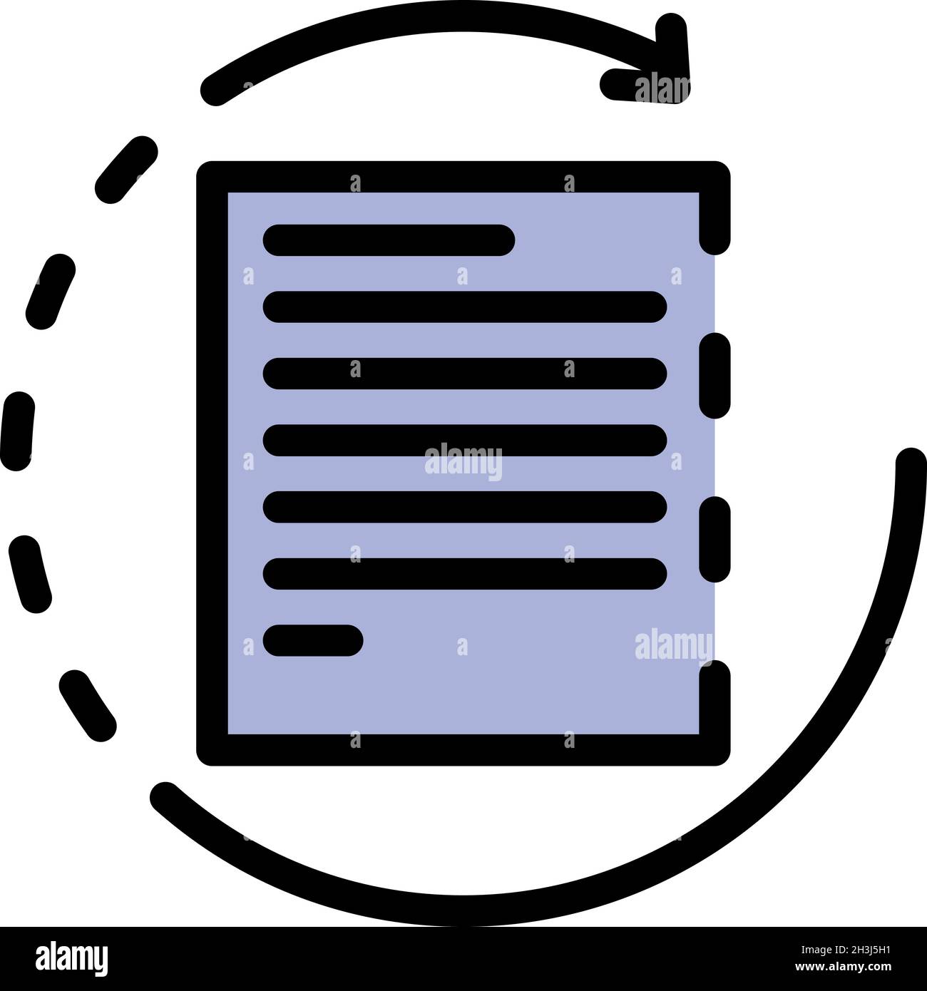 Cycle of office document icon. Outline cycle of office document vector ...