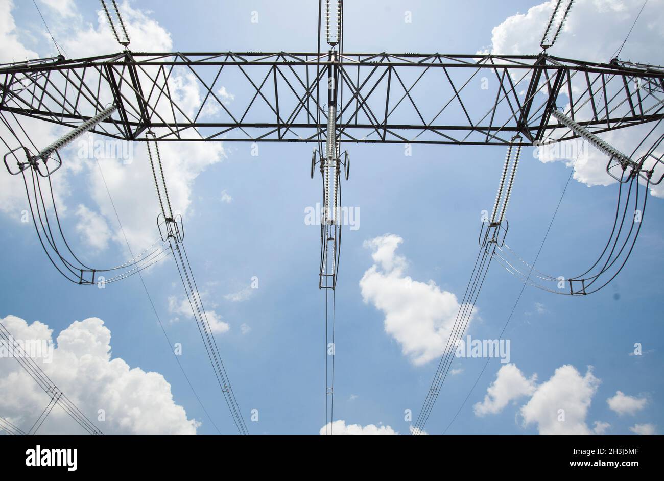 Industrial Power Lines and High Voltage Lines Electricity. High quality ...