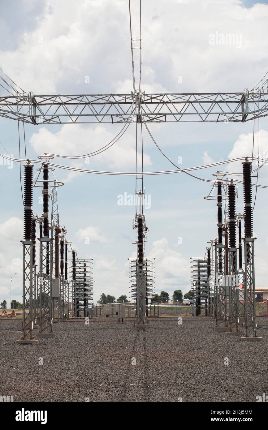 Industrial Power Lines and High Voltage Lines Electricity. High quality ...