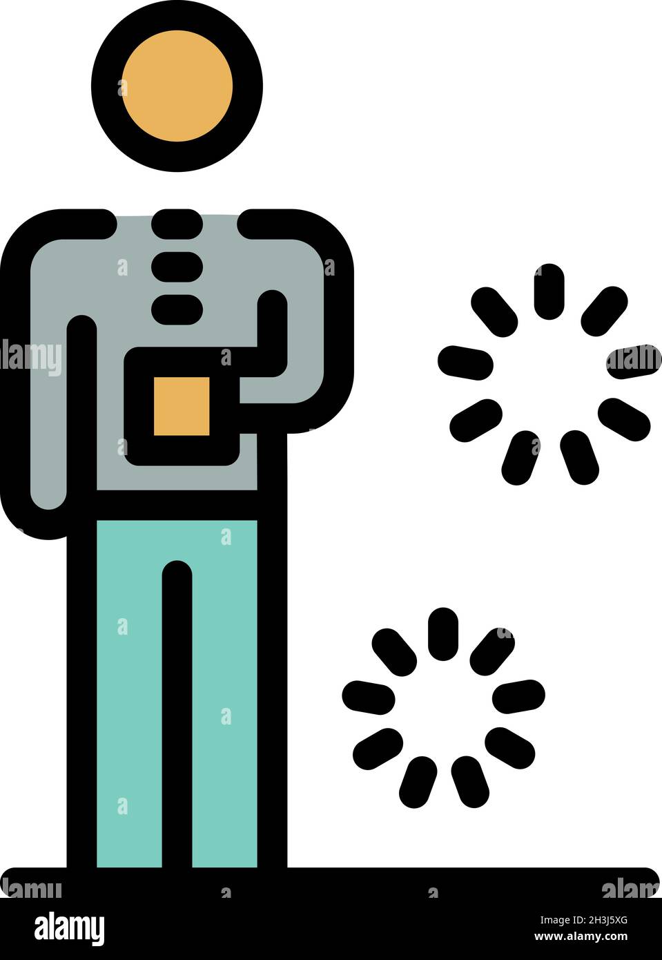 Modern butler icon. Outline modern butler vector icon color flat ...