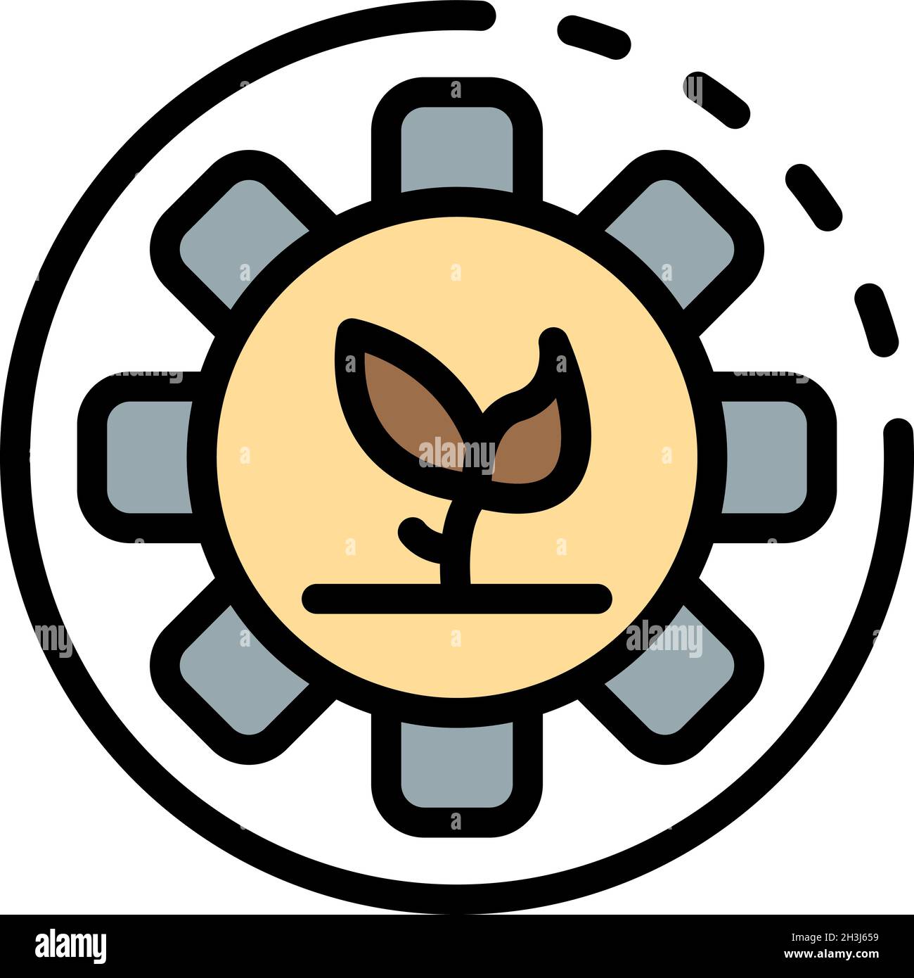 Gear system agronomist icon. Outline gear system agronomist vector icon ...