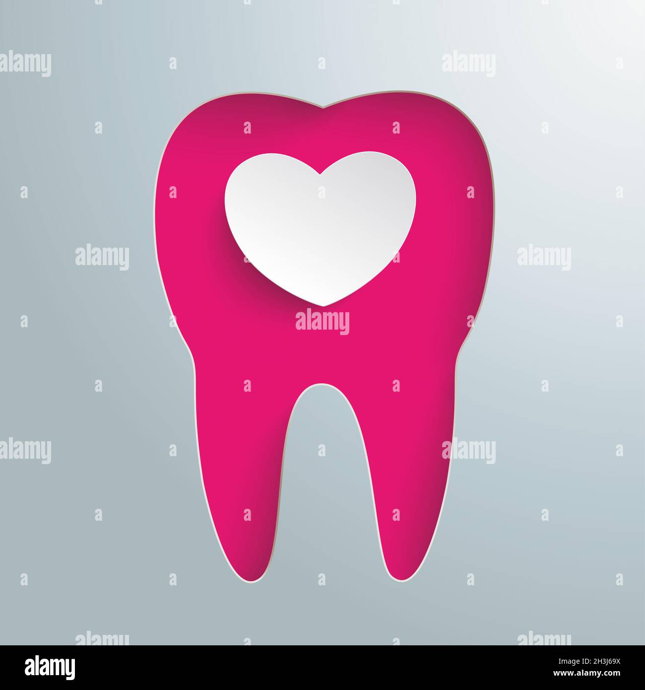 Silver Background Tooth Hole Heart Stock Photo - Alamy