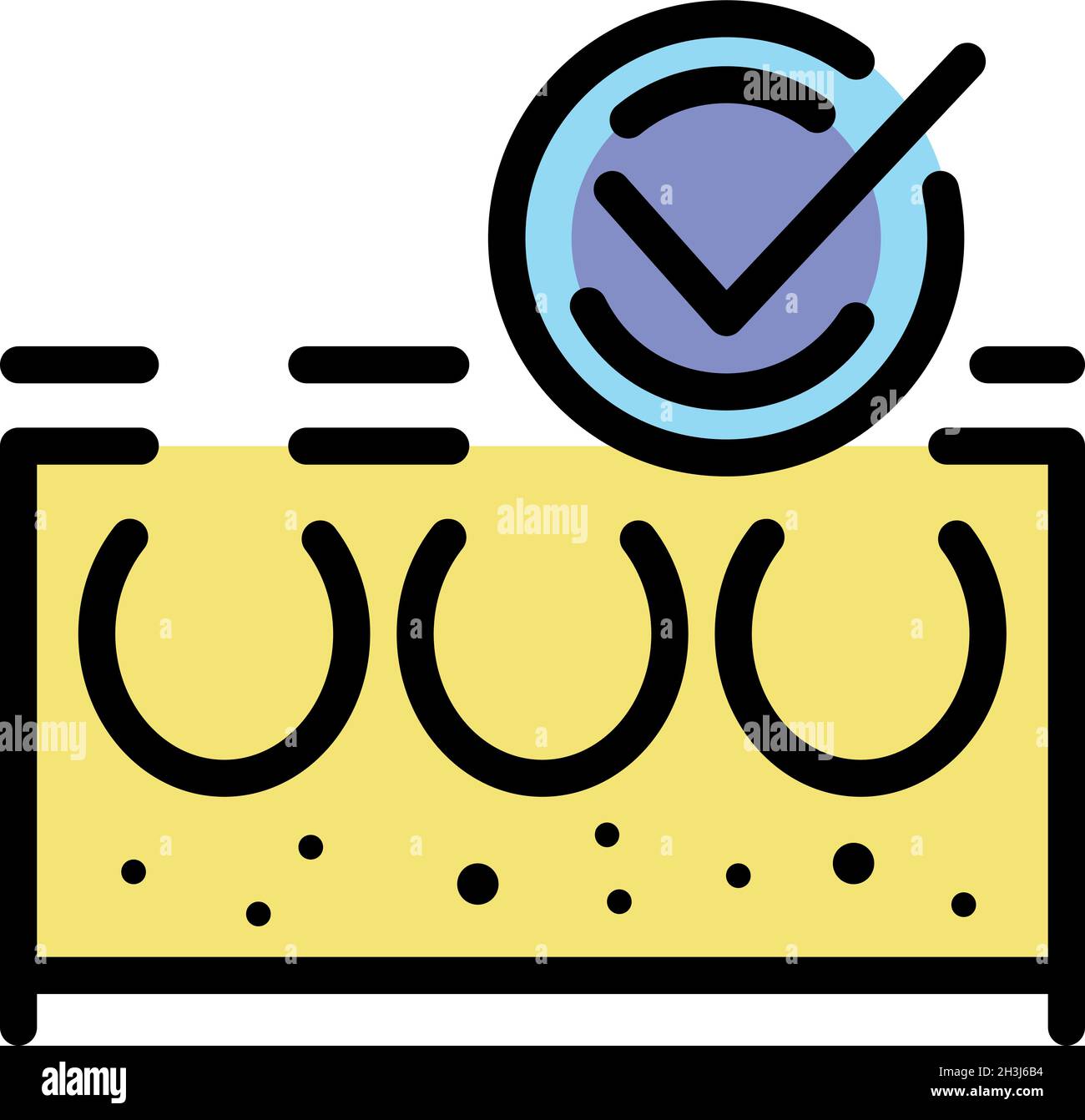 Remove hair skin icon. Outline remove hair skin vector icon color flat ...