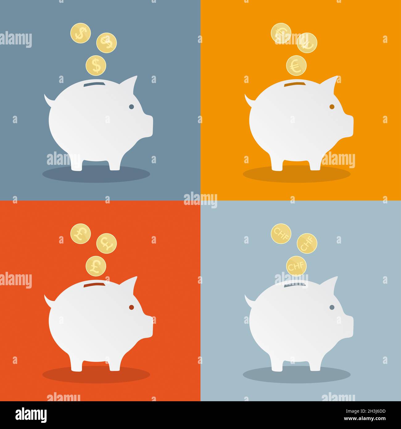 Piggy flat hi-res stock photography and images - Alamy
