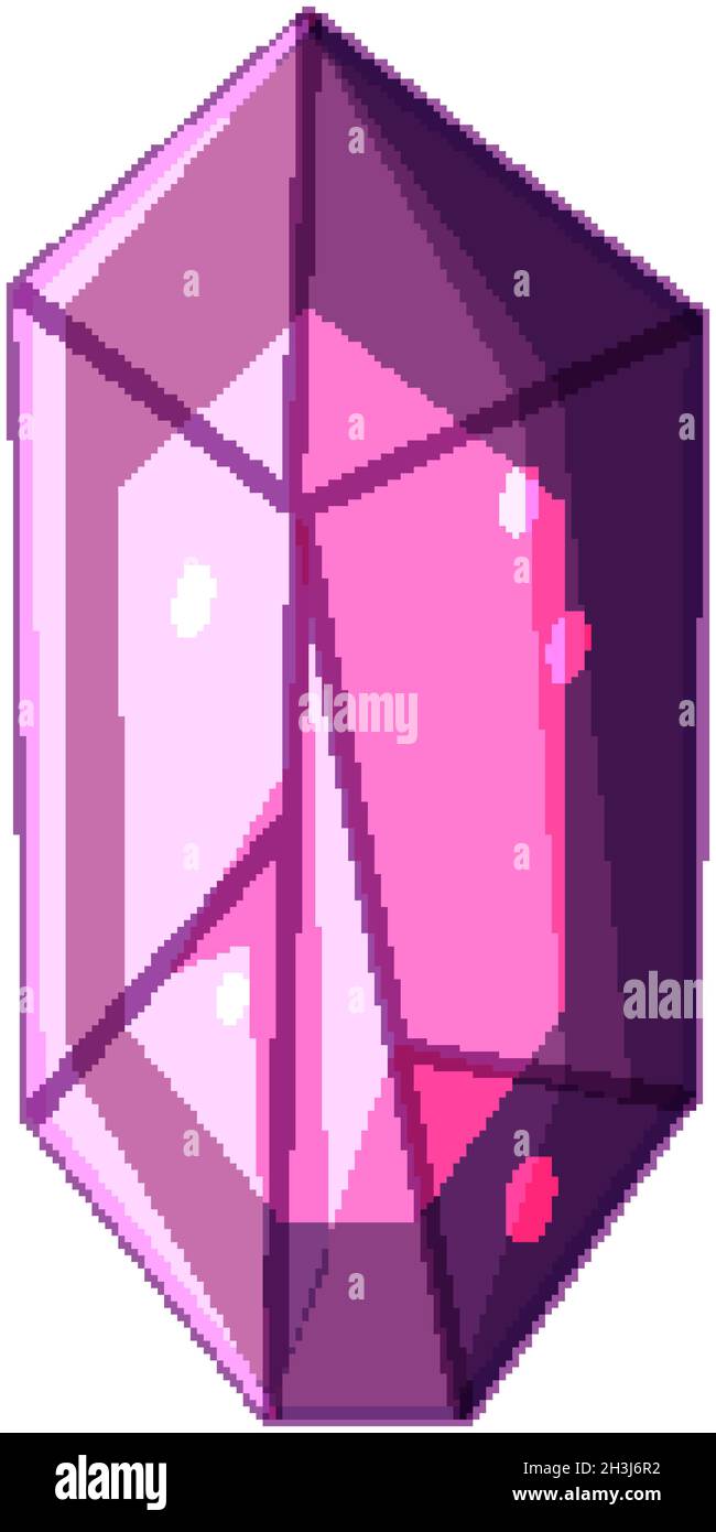 Pink crystal with sparkle isolated illustration Stock Vector Image ...