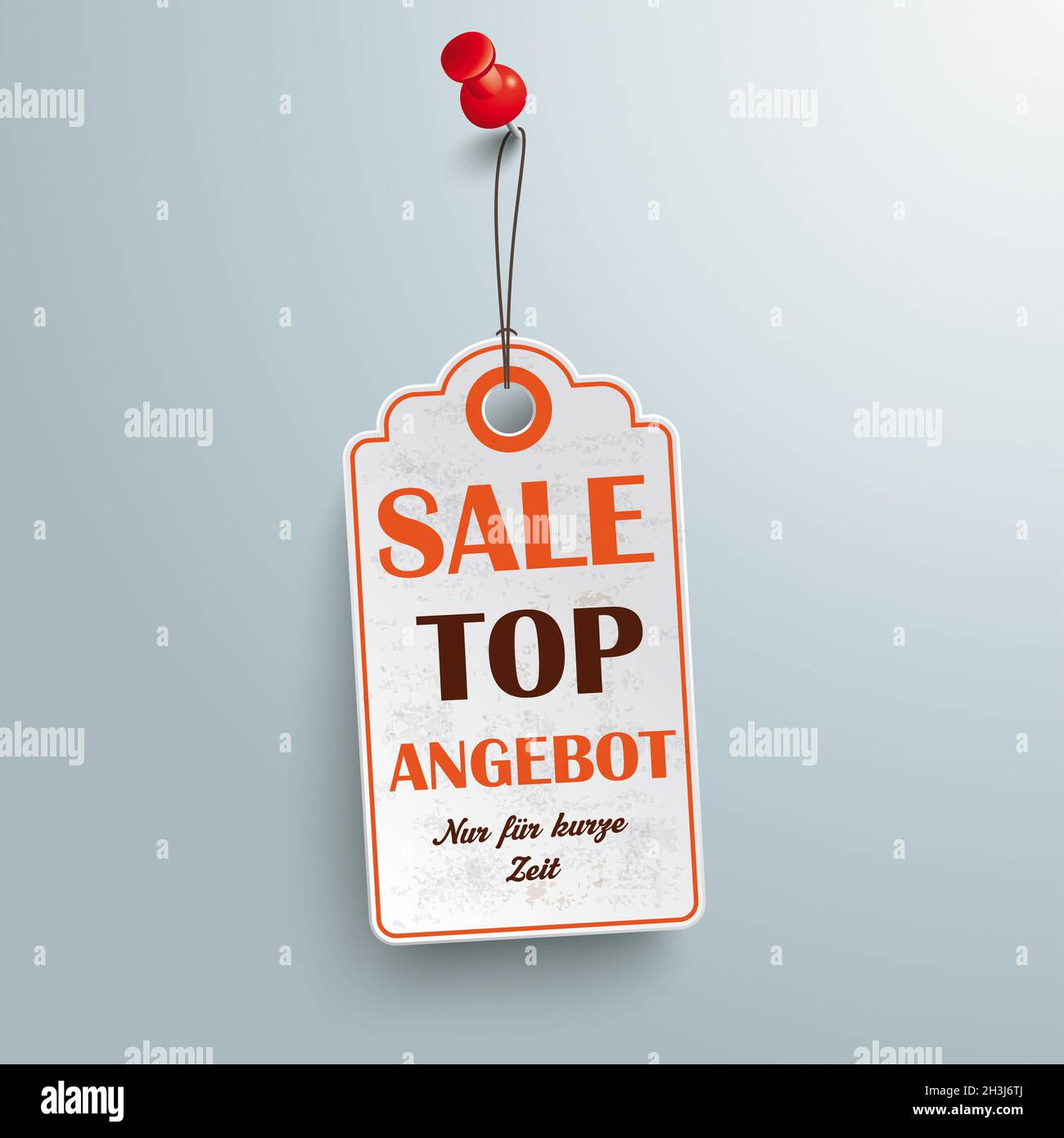 Price Sticker Angebot Red Thumbtack Stock Photo - Alamy