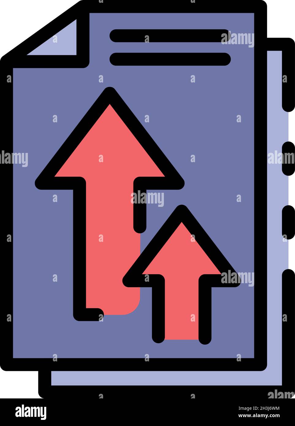 Send office documents icon. Outline send office documents vector icon ...