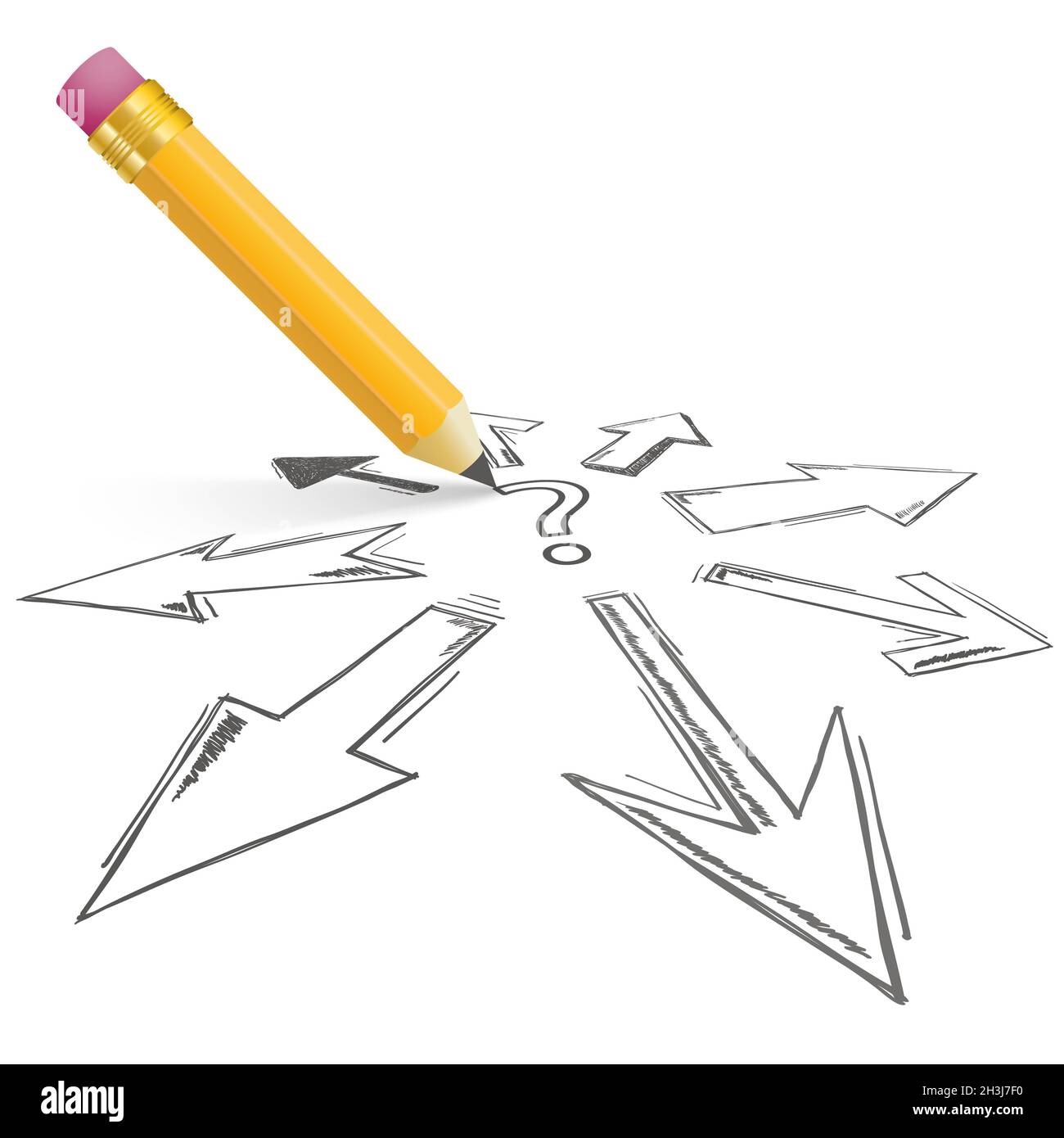 Question mark pencil hi-res stock photography and images - Alamy