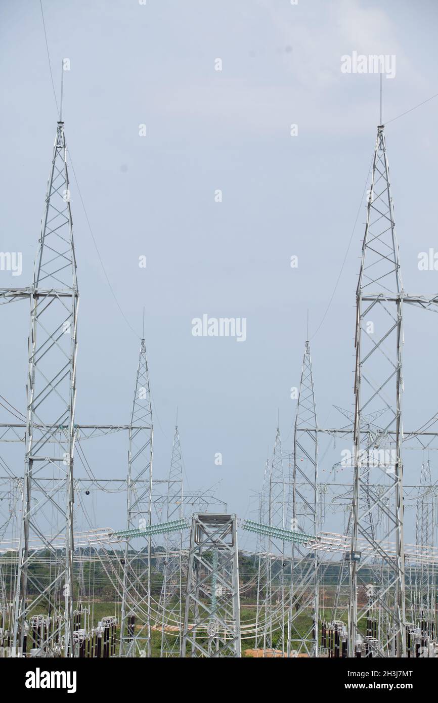 Industrial Power Lines and High Voltage Lines Electricity. High quality ...