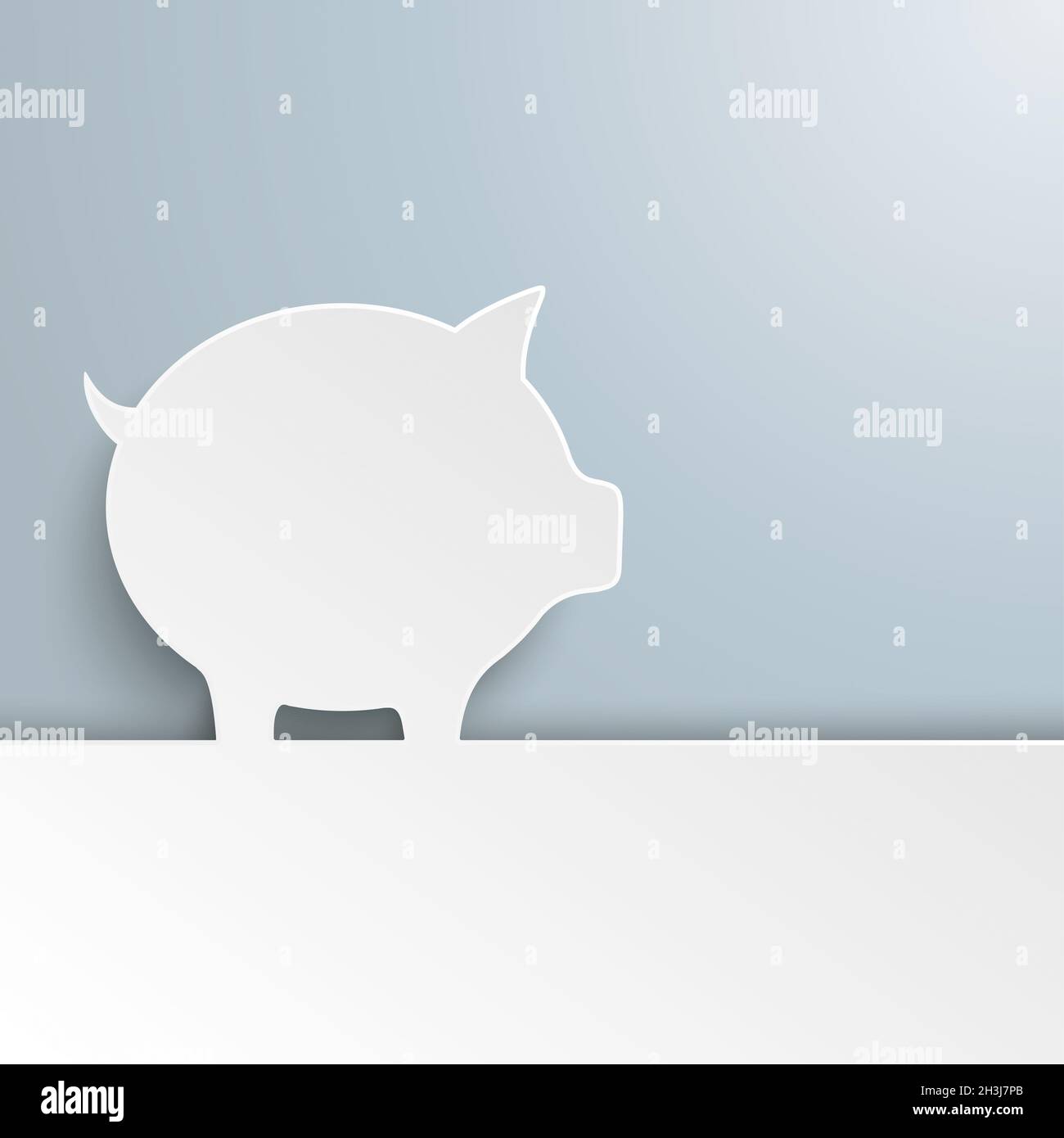 White Paper Piggy Bank Cover Stock Photo - Alamy