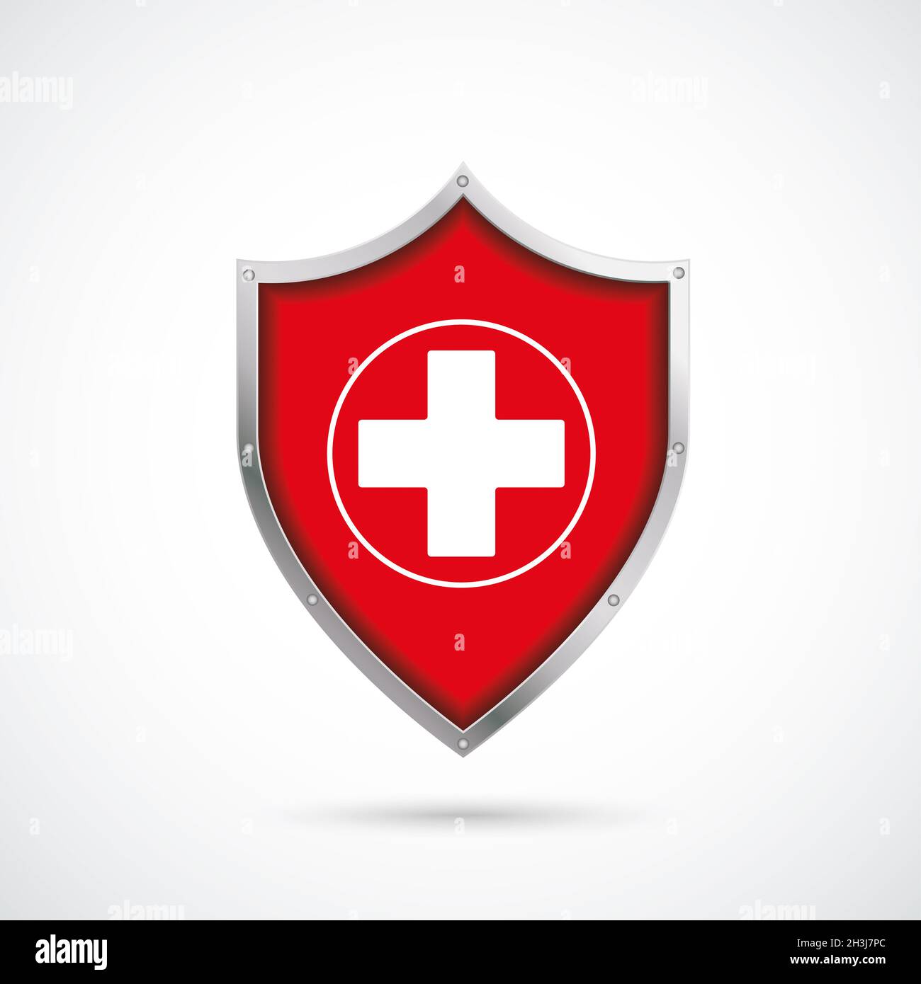 White shield with red cross hi-res stock photography and images - Alamy