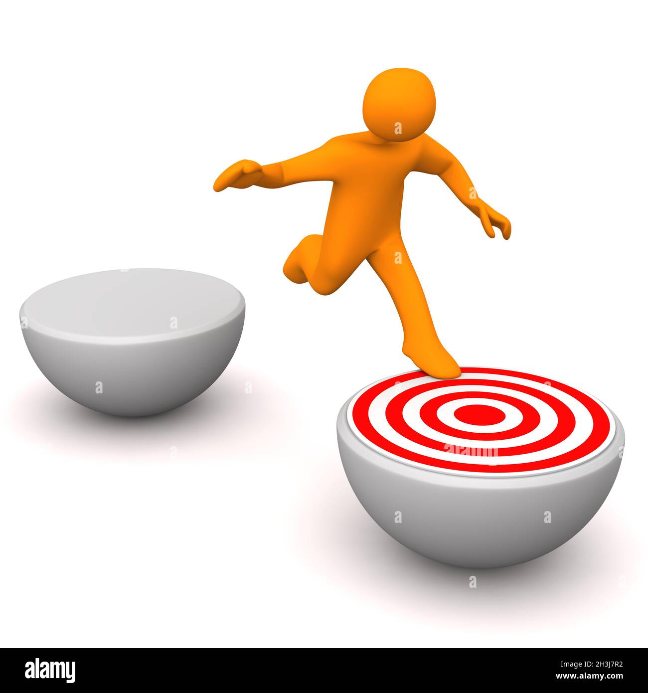 Manikin Target Jump Stock Photo - Alamy