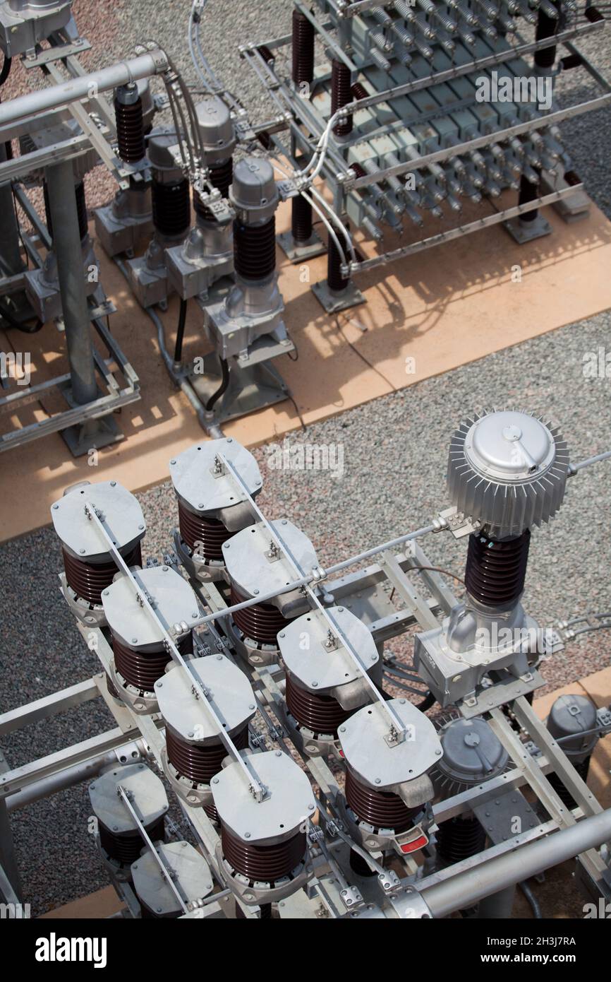 Industrial Power Lines and High Voltage Lines Electricity. High quality ...
