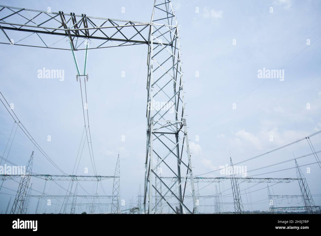 Industrial Power Lines and High Voltage Lines Electricity. High quality ...