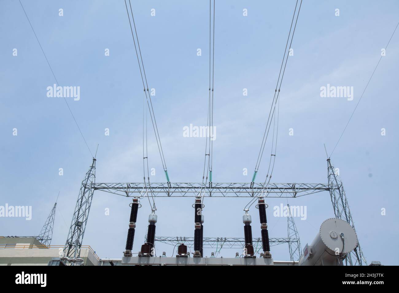 Industrial Power Lines and High Voltage Lines Electricity. High quality ...