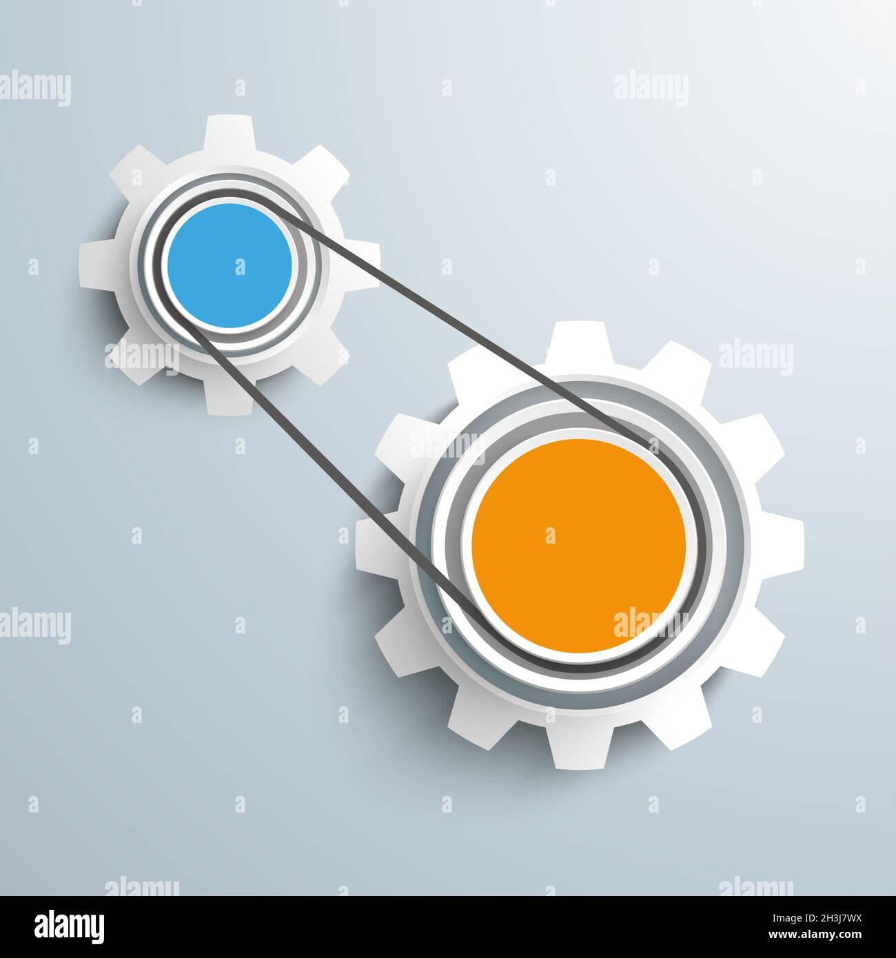 2 Gears Engine Stock Photo - Alamy
