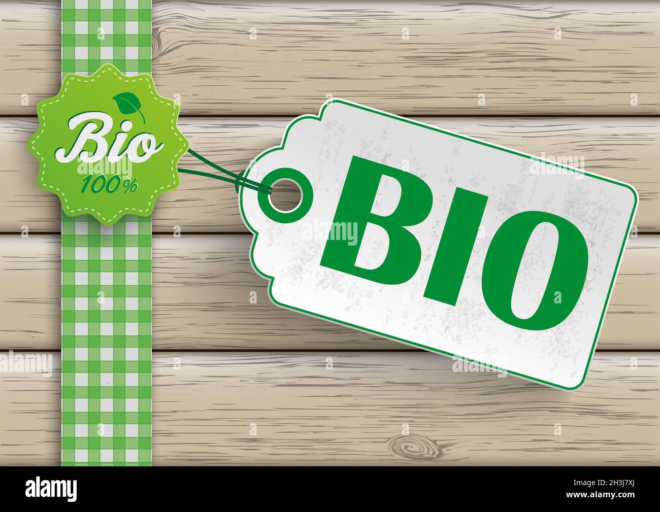 Bio Food Price Sticker Label Stock Photo - Alamy