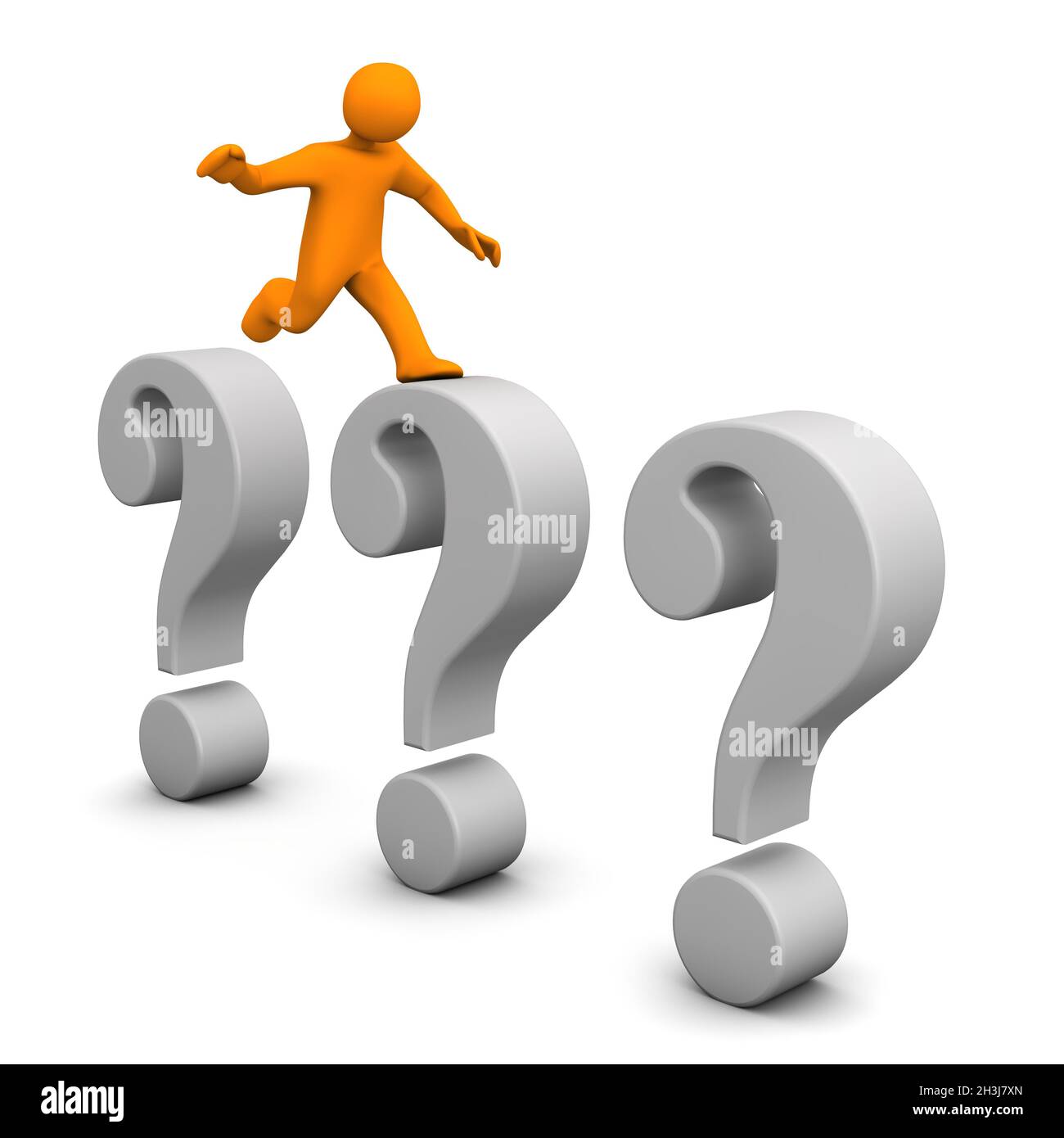 Figure with question mark Cut Out Stock Images & Pictures - Alamy
