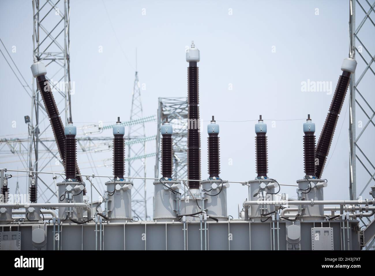 Industrial Power Lines and High Voltage Lines Electricity. High quality ...