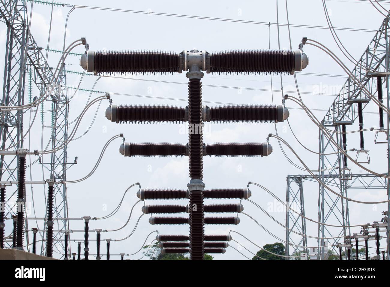 Industrial Power Lines and High Voltage Lines Electricity. High quality ...