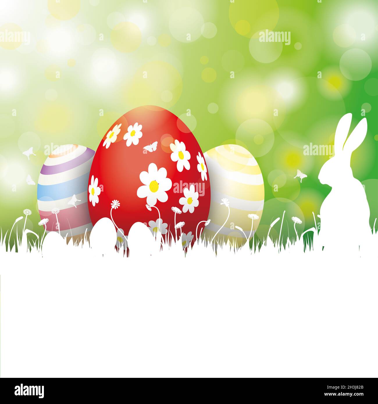 White rabbit easter eggs hi-res stock photography and images - Alamy