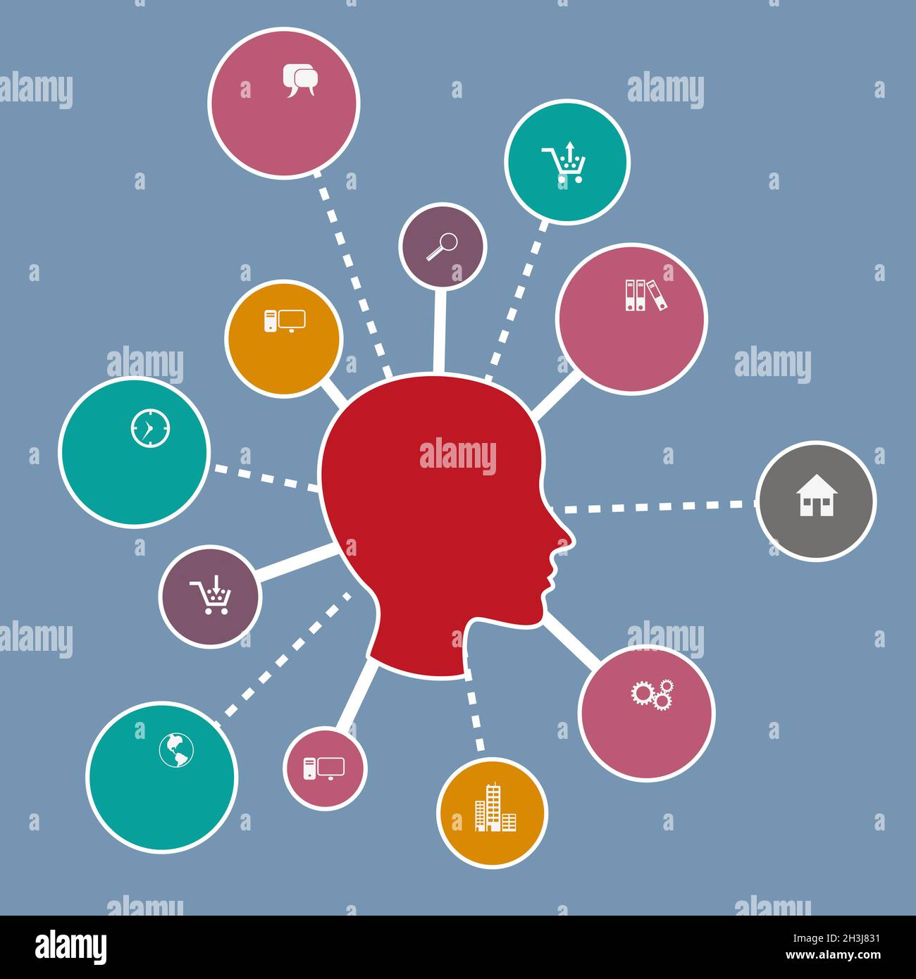 Infographic head hi-res stock photography and images - Alamy