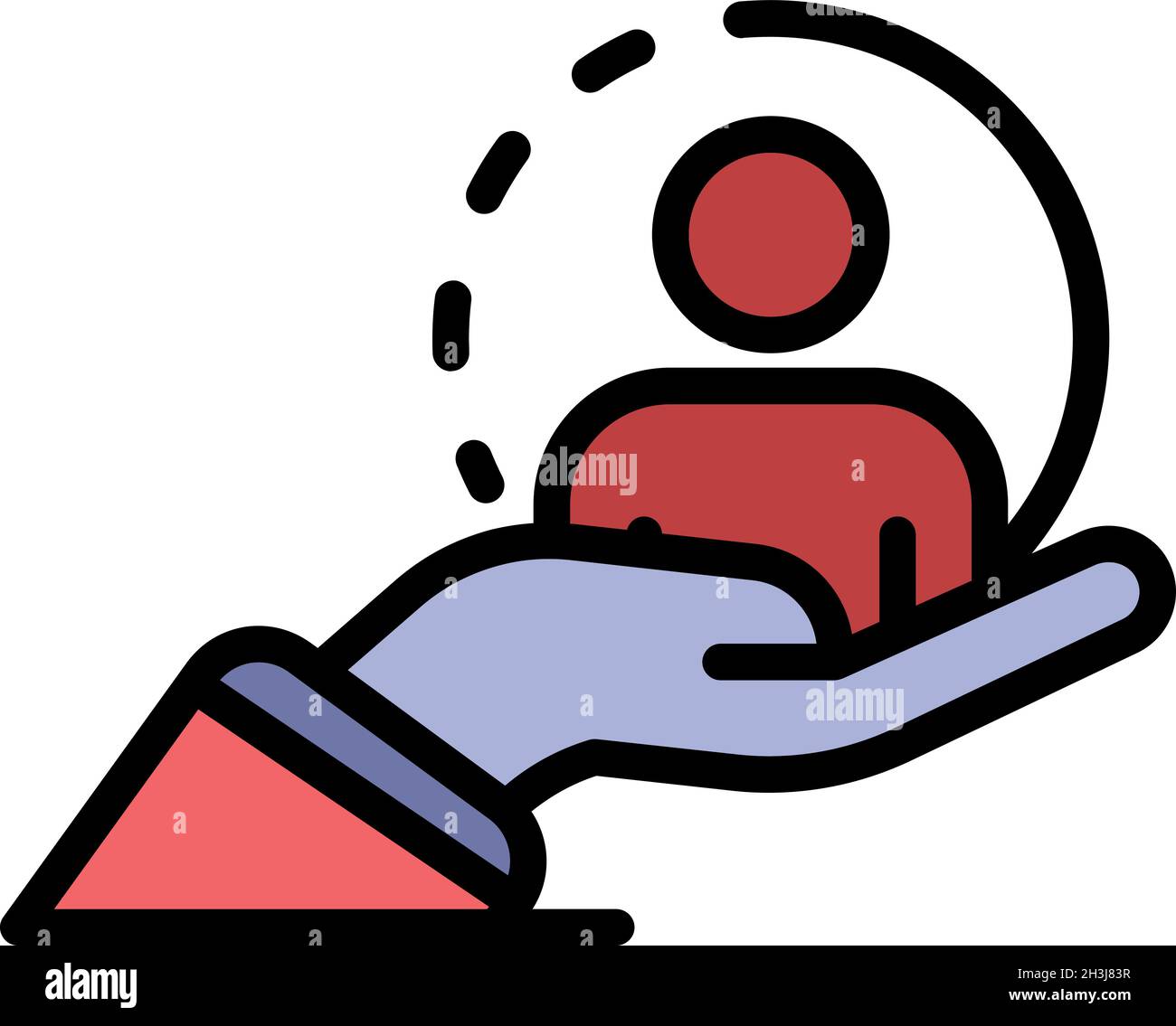 Care office manager icon. Outline care office manager vector icon color ...