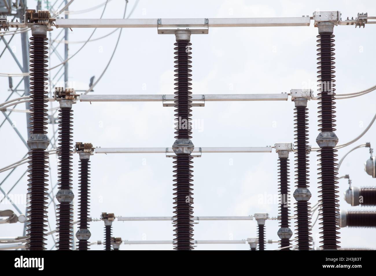 Industrial Power Lines and High Voltage Lines Electricity. High quality ...