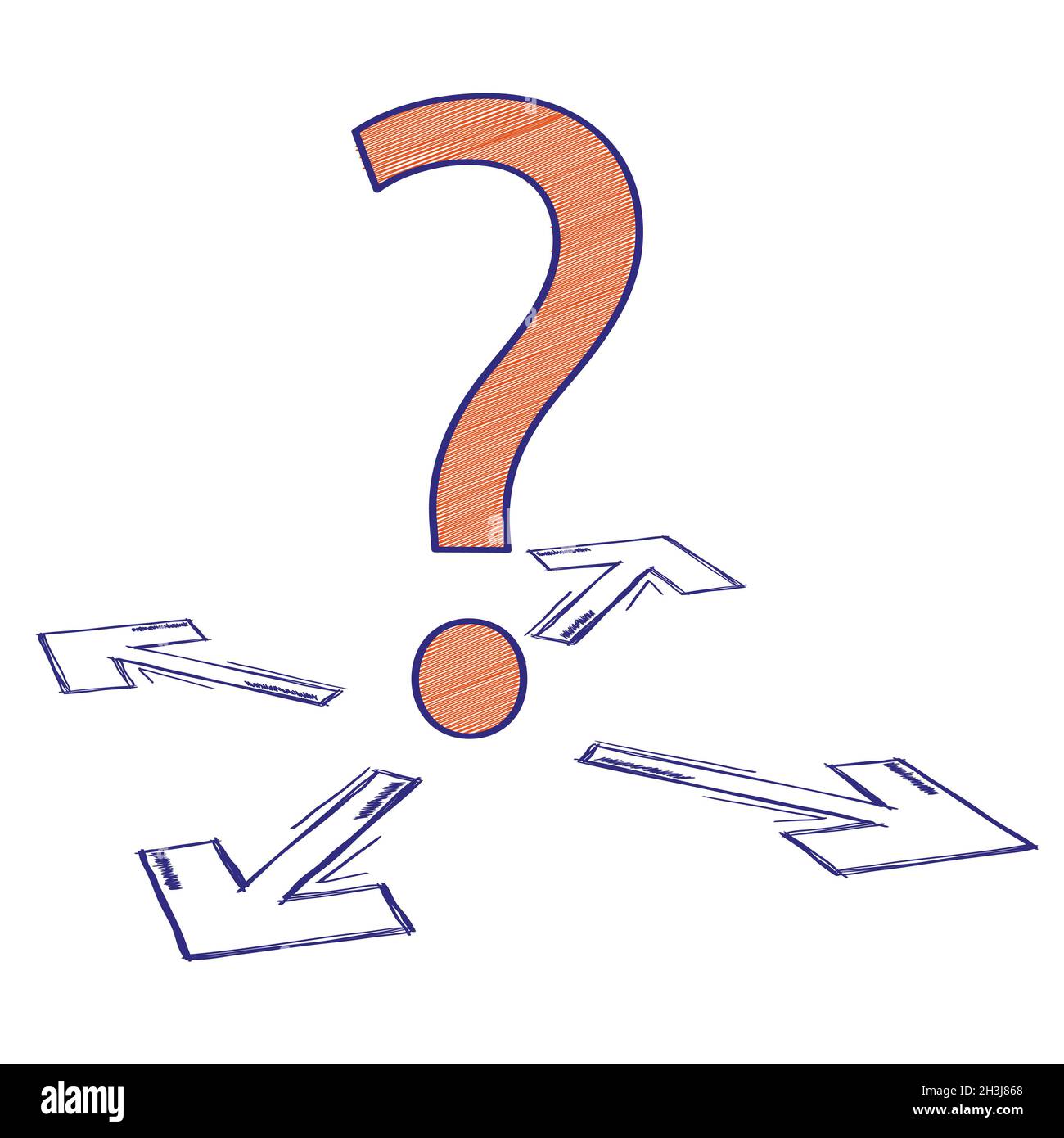 Road illustration question mark hi-res stock photography and images - Alamy