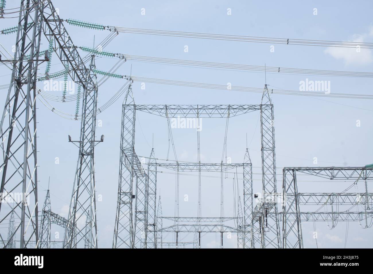 Industrial Power Lines and High Voltage Lines Electricity. High quality ...