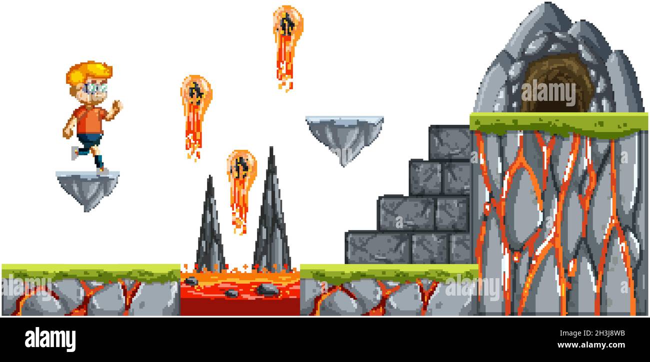 Platform Game Objects and Elements illustration Stock Vector Image ...