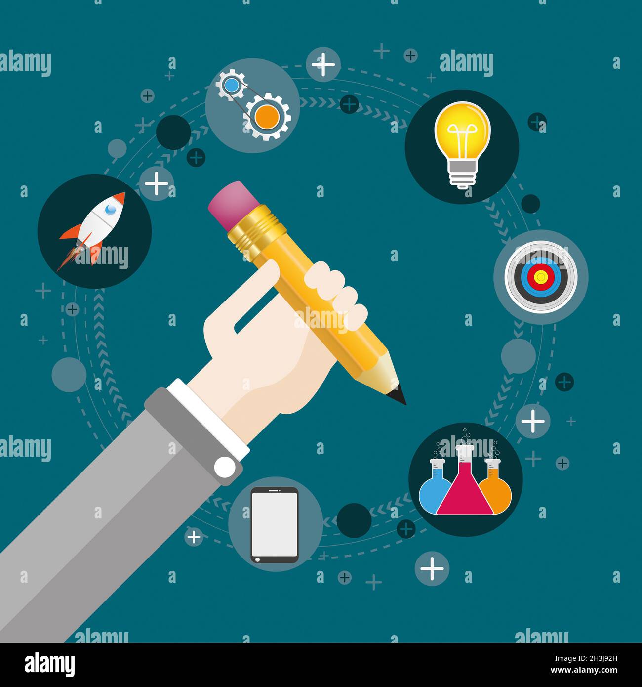 Design with pencil hi-res stock photography and images - Alamy