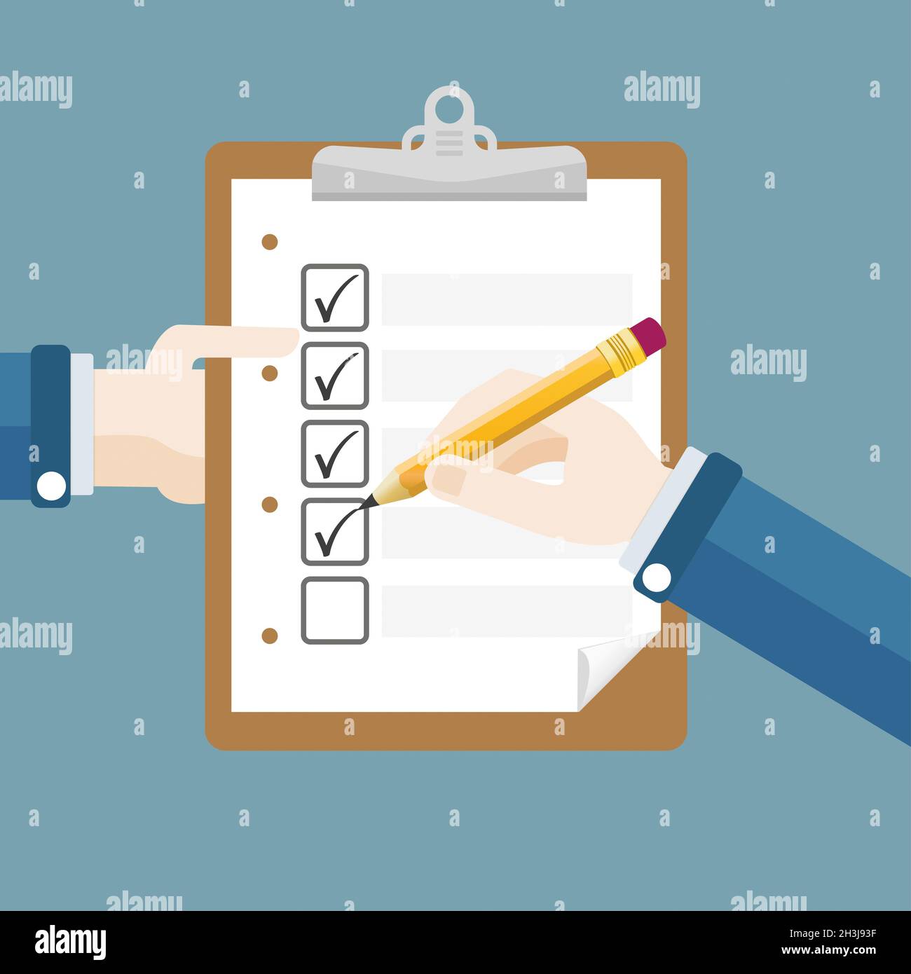 Checklist document sheet hi-res stock photography and images - Alamy