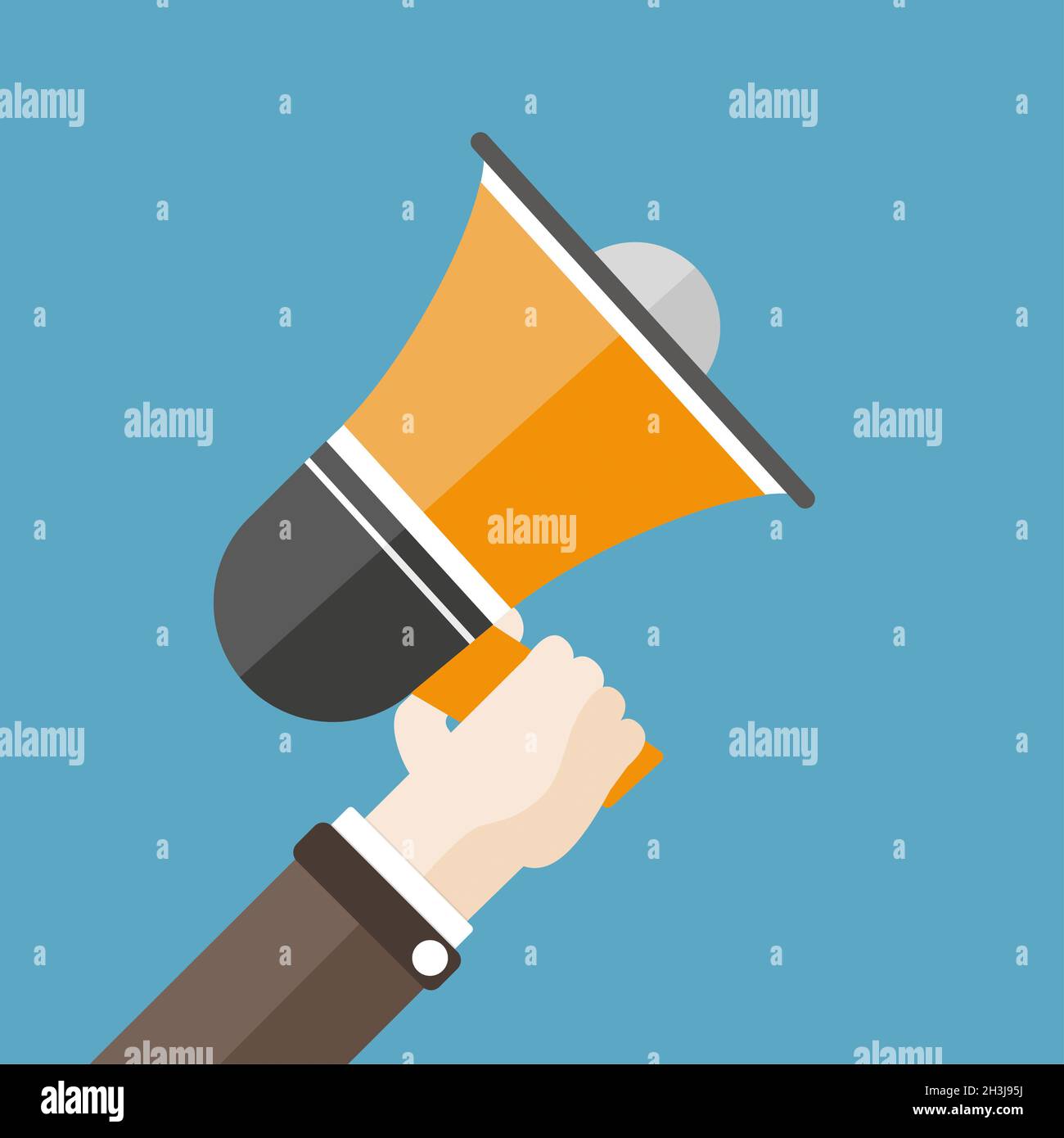 Flat Hand Bullhorn Stock Photo - Alamy