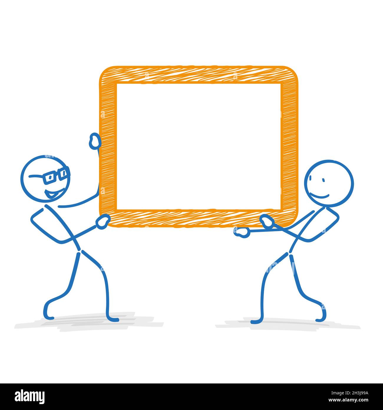 Stickman Orange Frame Stock Photo - Alamy