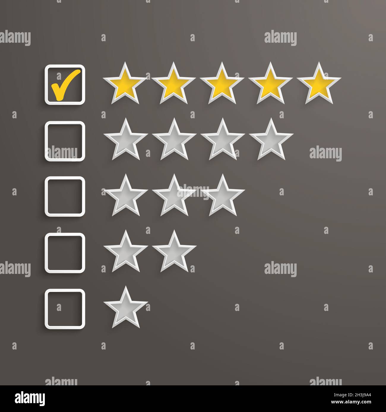 5 Stars Rating Stock Photo - Alamy