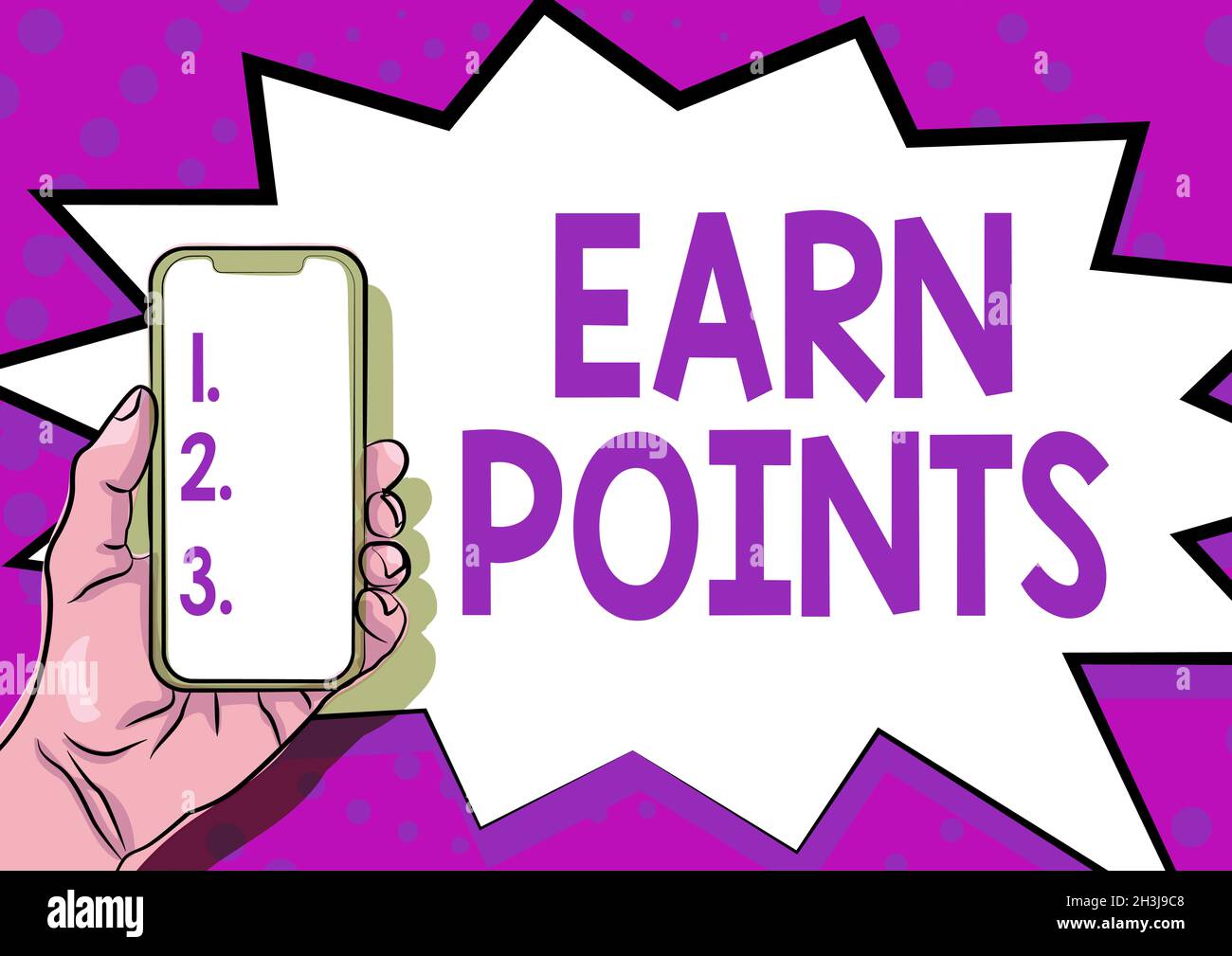 Conceptual display Earn Points. Business showcase getting praise or ...